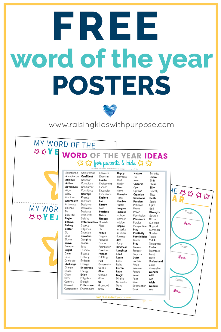How to Choose 1 Focus Word of the Year For Parents and Kids