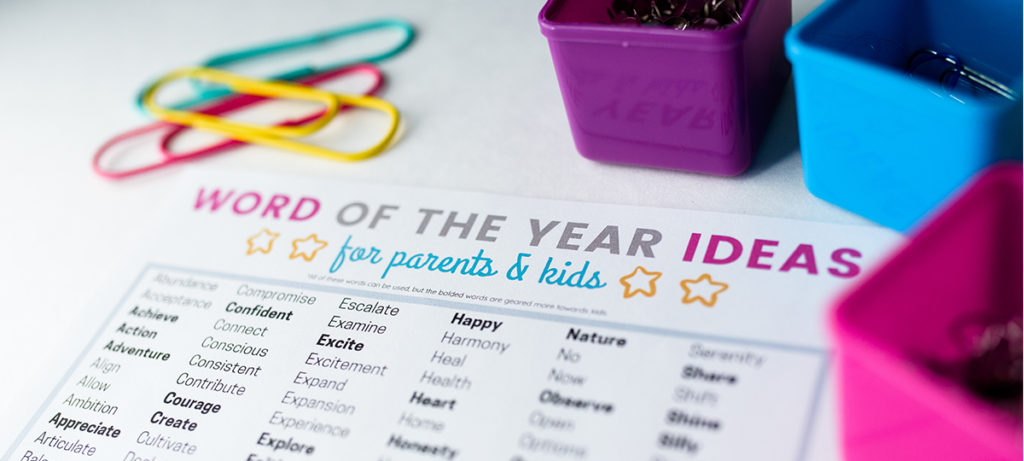 How to Choose 1 Focus Word of the Year For Parents and Kids