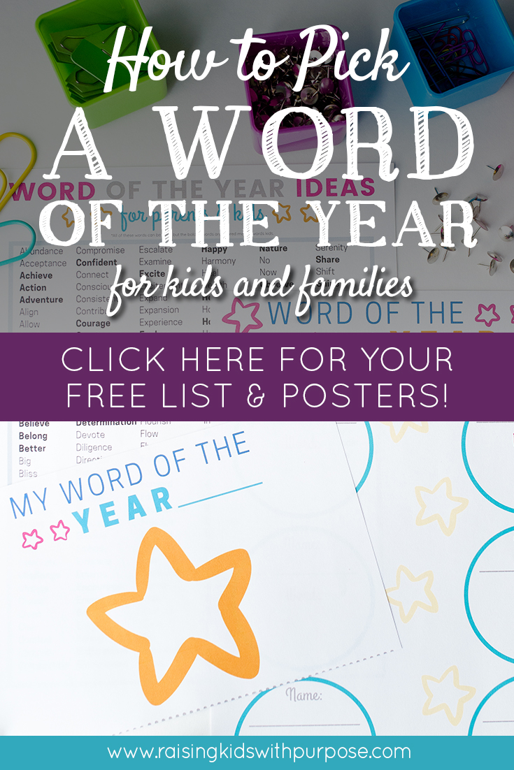 How to Choose 1 Focus Word of the Year For Parents and Kids