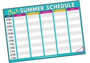 Picking the Best Summer Schedule for Kids | 8 Free Printables - Raising ...
