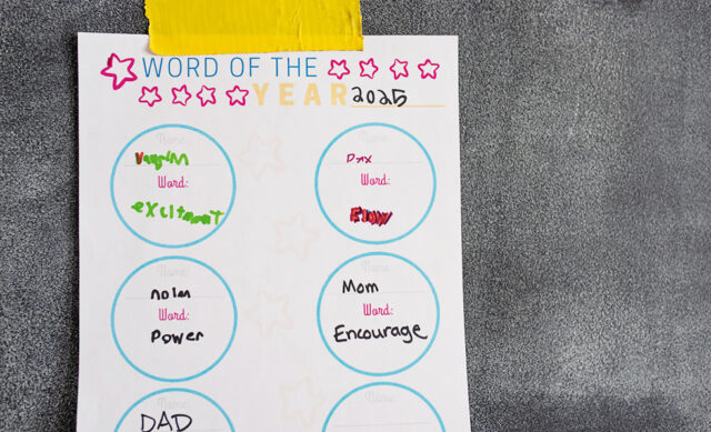 How to Choose 1 Focus Word of the Year For Parents and Kids